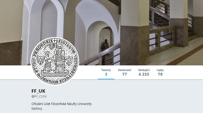 Filozofická fakulta Univerzity Karlovy založila účet na Twitteru, do 24 hodin nabral na 4 tisíce ...